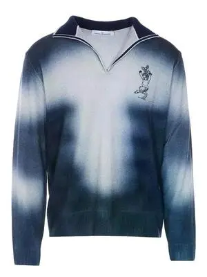 VIVIENNE WESTWOOD Embroidered V-neck Pullover - Blue