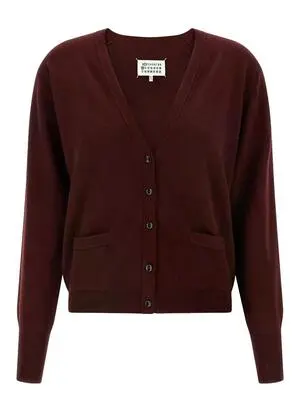 MAISON MARGIELA V-neck Cardigan - Red