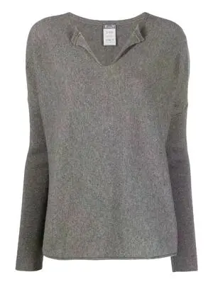 Kristensen Du Nord Cashmere V-neck Knitted Top - Grey