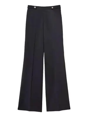 TWINSET Wide-leg Trousers With Pearl Buttons - Blue