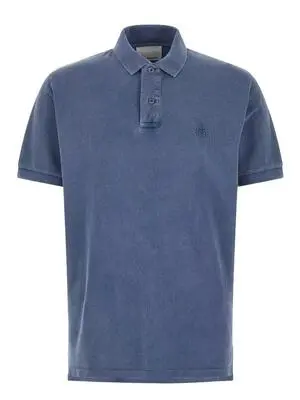 MARANT Afko Logo-embroidered Polo Shirt Blue