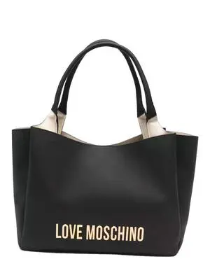 Moschino Logo-detail Tote Bag - Black