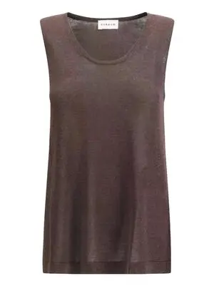 P.a.r.o.s.h Sleeveless Knit Top - Brown
