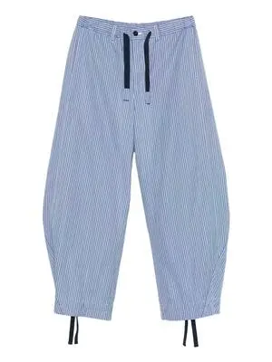 Sacai Striped Drawstring Trousers - Blue