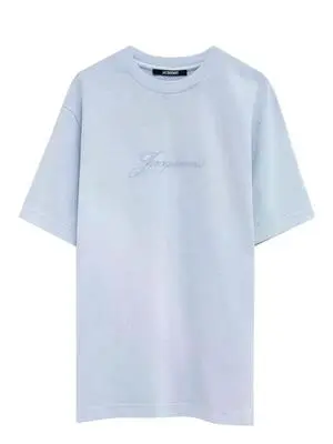 Jacquemus Logo-embroidered T-shirt Blue