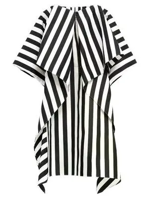 Jacquemus Jacquemus Striped Cotton And Silk Jacquard Dress Black