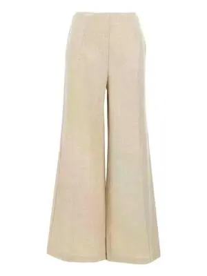 Faithfull The Brand High-Waisted Flared Trousers Neutrals