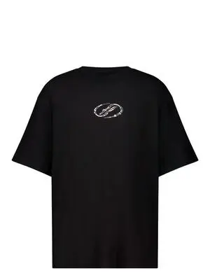 We11Done Rhinestone-embellished T-shirt - Black