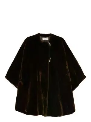 A.N.G.E.L.O. VINTAGE CULT 1980s Horn-button Cape - Brown