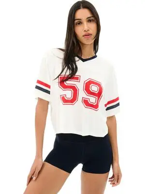 Splits59 Rex Varsity Jersey V-neck - White/59