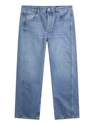 Jacquemus High Waisted Denim Jeans - Blue/tabac
