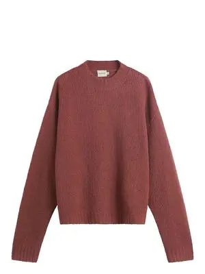 BOUND Cropped Wool Jumper - Brick