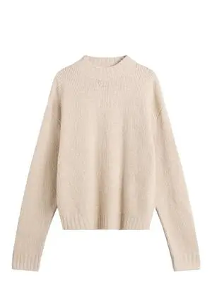BOUND Cropped Wool Jumper - Sand