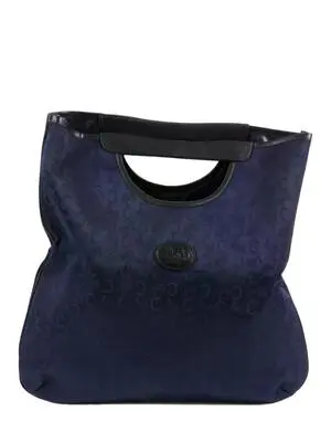 Celine 1980s Caleche Canvas Tote Bag - Blue