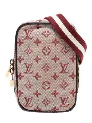LOUIS VUITTON 2005 Monogram Mini Lin Camera Crossbody Bag - Red