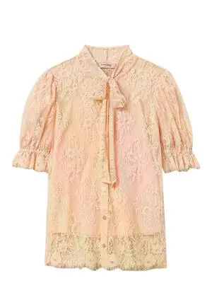 TWINSET Lace Bow Shirt