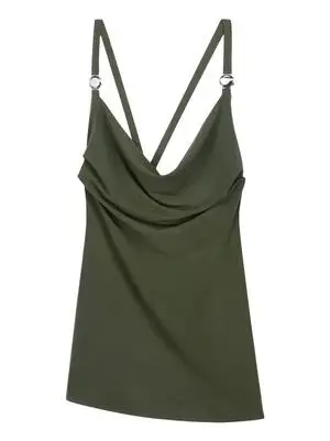 Coperni Draped Strap Logo Blouse - Green