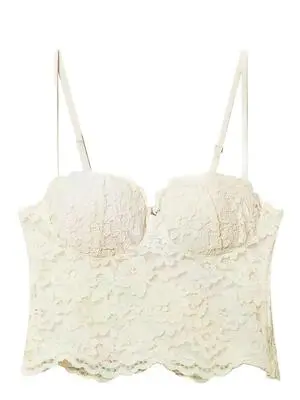 TWINSET Lace Bustier Top - Neutrals