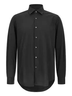 Pal Zileri Effortless Milano Collar Long-sleeve Shirt - Black