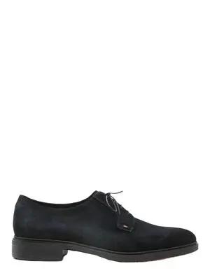 Santoni Elastic-panel Lace-up Oxford Shoes - Blue