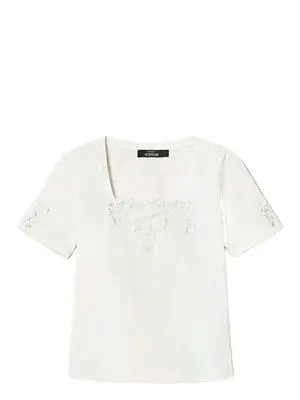 TWINSET Lace-detail T-shirt - White