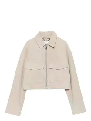 ANINE BING Christian Pocket Zip Jacket - Neutrals