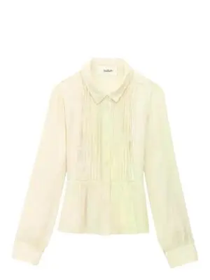 Ba&sh Riata Ruffled-detail Shirt - Neutrals