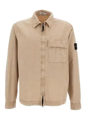 Stone Island Cotton Overshirt - Beige