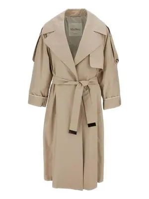 Max Mara Belted Trench Coat - White