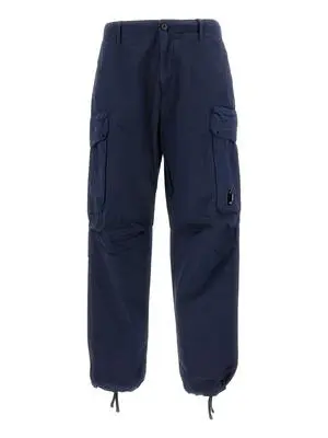 C.P. COMPANY Boxy Micro-Reps Cargo Pants With Lens Detail Blu