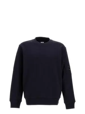 C.P. COMPANY Crewneck Sweatshirt With Lens - Blue