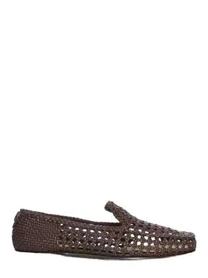 Dragon Diffusion Perforated-pattern Loafers - Brown