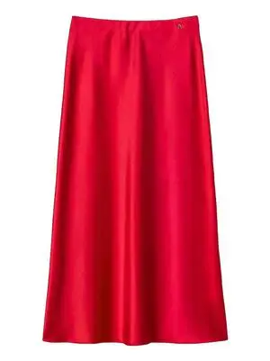 TWINSET A-line Satin Skirt - Red