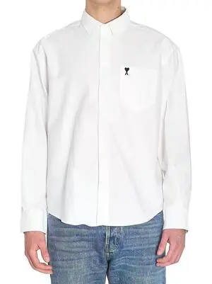 Ami De Coeur Button-down Pocket Shirt - White