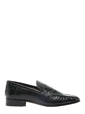Paris Texas Alain Reptile-effect Loafers - Black