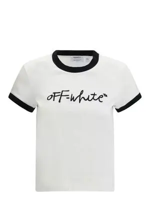 Off-White Embroidered T-shirt - White