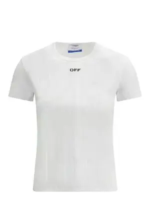 Off-White Ribbed T-shirt - White