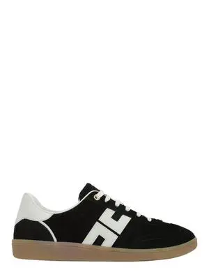 Elisabetta Franchi Suede Logo Sneakers - Black