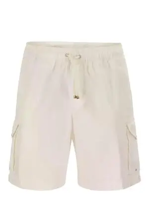 Brunello Cucinelli Drawstring Cotton Cargo Shorts - Neutrals