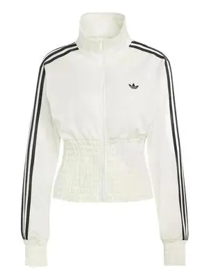 Adidas Firebird Stripe Shirred Top - Neutrals