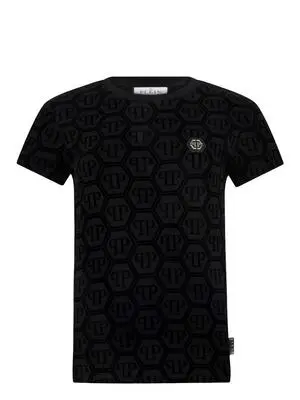 Philipp Plein Jacquard Monogram T-shirt - Black