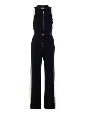 Elisabetta Franchi Hooded Zip Jumpsuit - Black