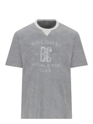 Brunello Cucinelli Slogan-print T-shirt - Grey