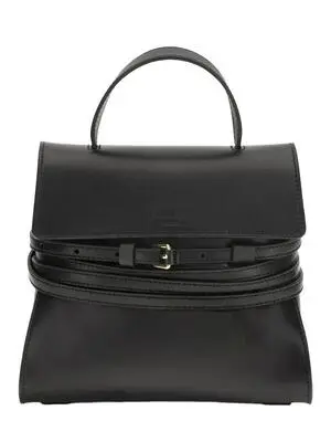 Moschino Leather Tote Bag With Buckle - Black