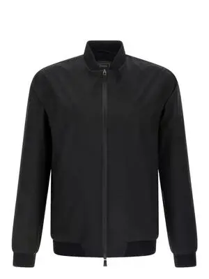 Herno Zip-up Bomber Jacket - Black