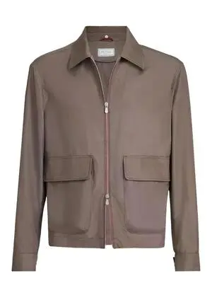 Brunello Cucinelli Flap-pocket Jacket - Brown