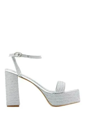 ANDREA GOMEZ Platform Heeled Sandals - Silver