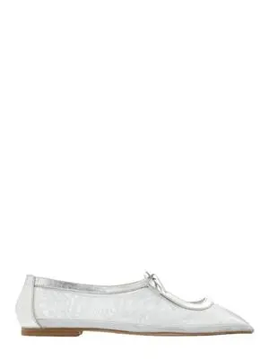 ANDREA GOMEZ Tie Square Ballerina Flats - White