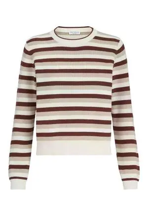 BRUNELLO CUCINELLI Striped Cotton Sweater