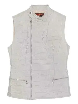 Hermès 2000s Quilted Zip Gilet - Grey